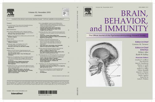 Brain, Behavior and Immunity. November 2019, cover | Institute of Neurological Recovery Edward ...